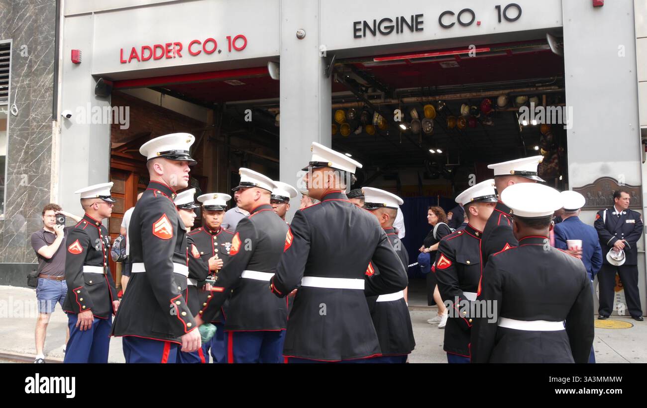 New York City, United States - 11 September 2023: Firefighters ...