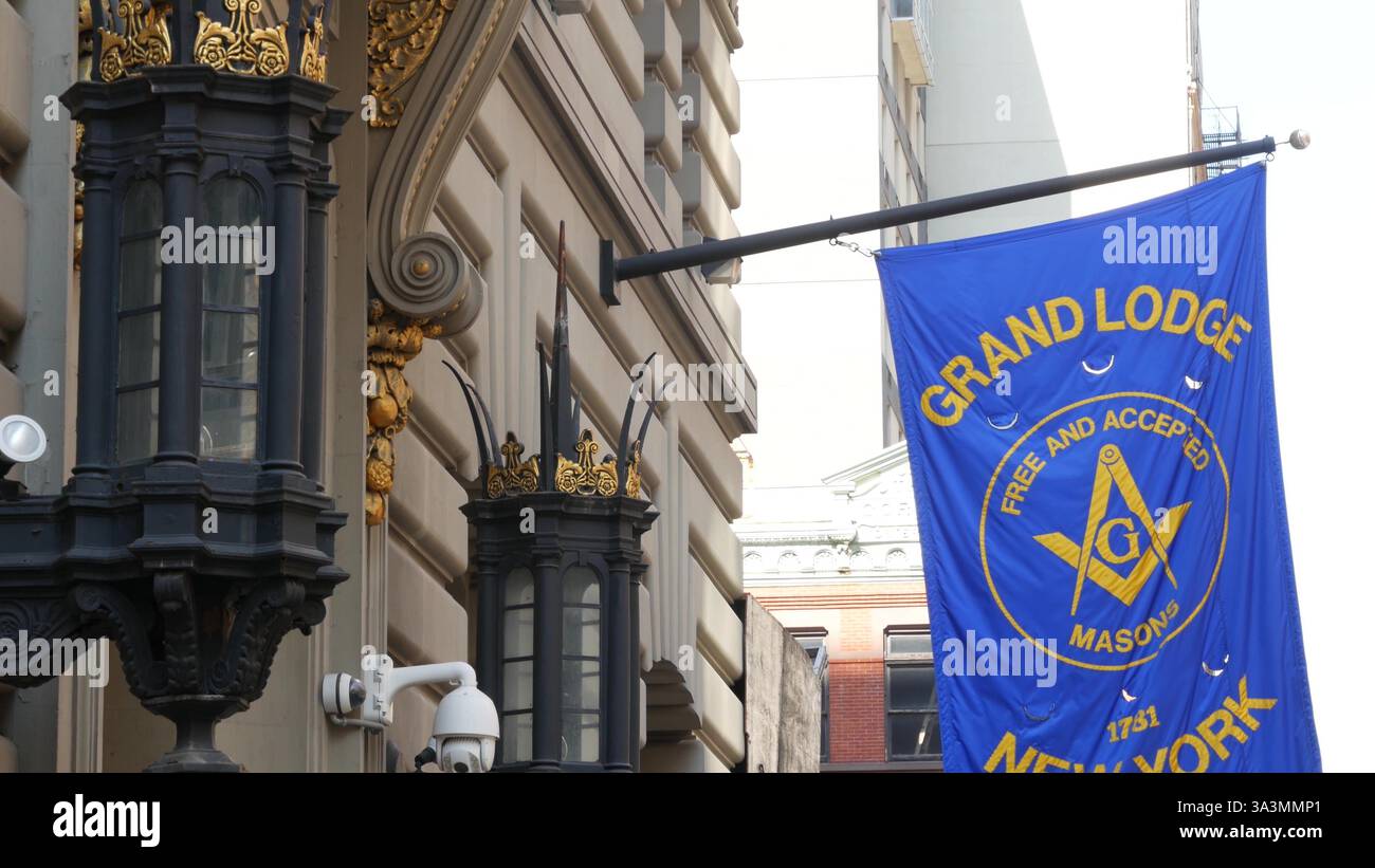 New York City, United States - 6 Sept 2023: Grand Lodge of Masons ...