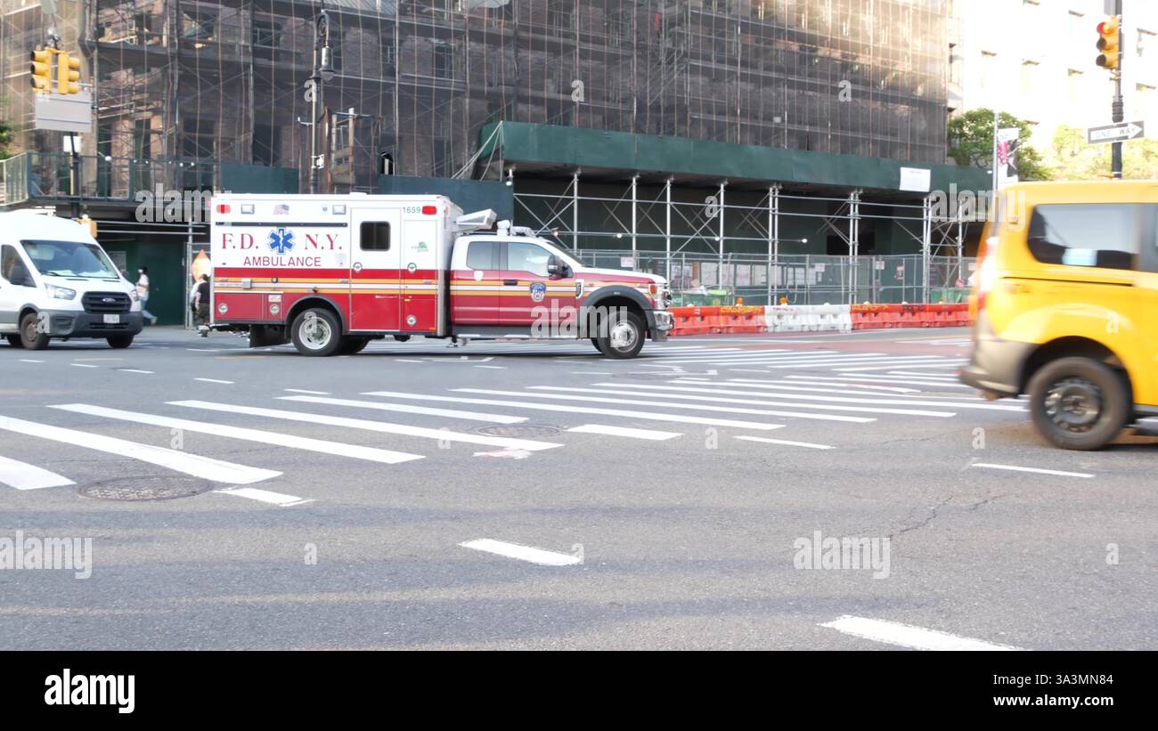 New York City, United States - 2 Sept 2023: NYFD Ambulance medical ...