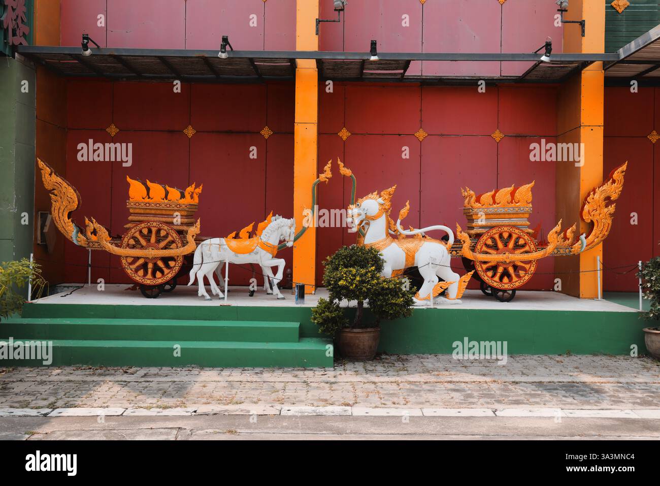 Vibrant and Colorful Decorative Chariots Featuring Enchanting Mythical ...