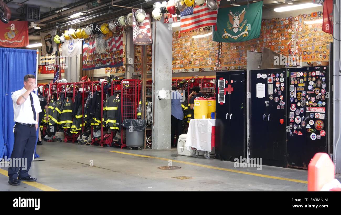 New York City, United States - 11 September 2023: Firefighters ...