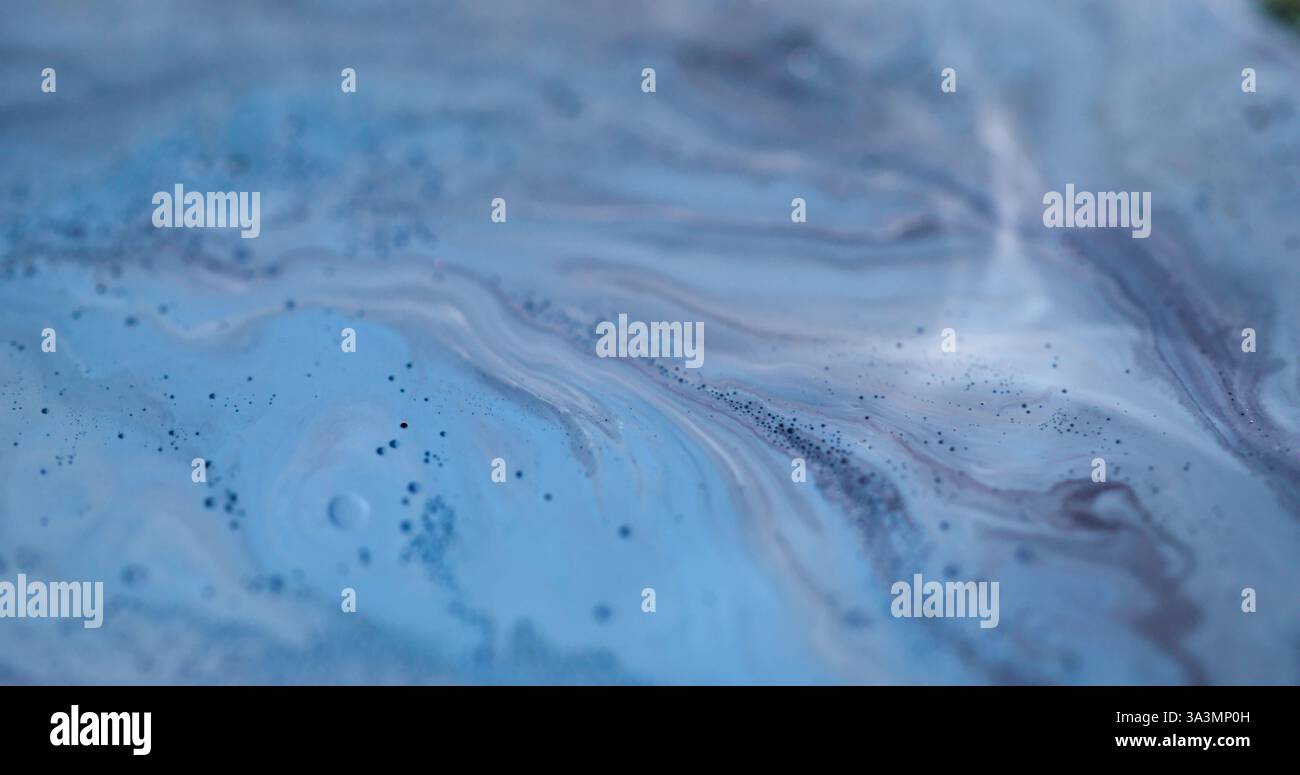 Paint background. Color water. Defocused blue enamel texture blob ...