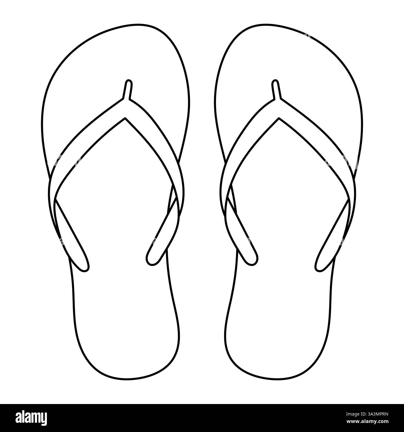 Flip flops continuous one line drawing, single line art element, minimalist sketch line vector ...