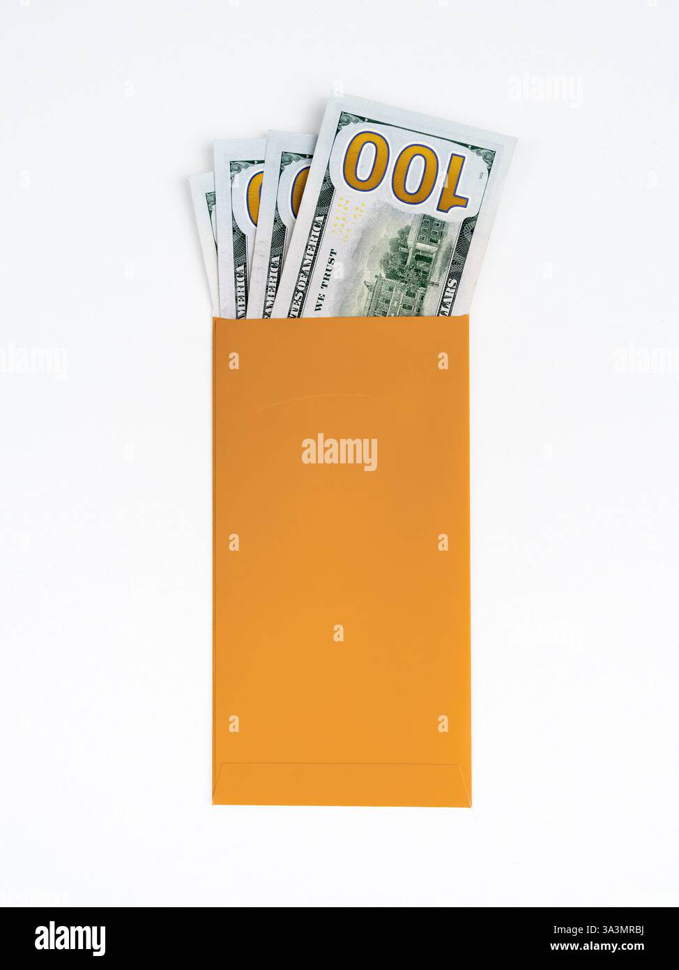 Money cash 100 dollars bill banknote with number one hundred, in gold ...