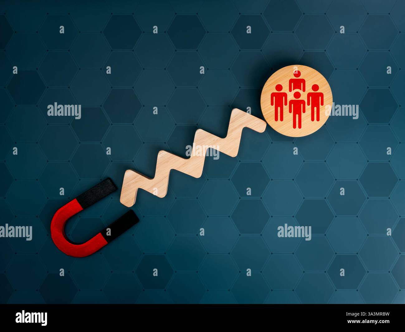 Business digital marketing, attract leads and customers concept. A ...