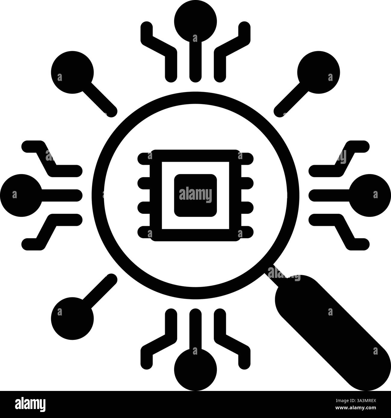 Icon analytics chip Stock Vector Images - Alamy