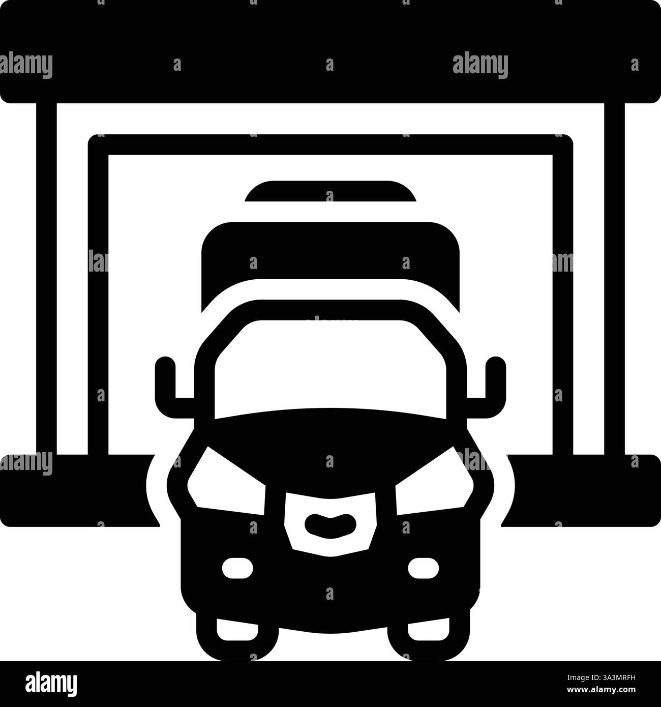 Logistics truck icon Black and White Stock Photos & Images - Alamy