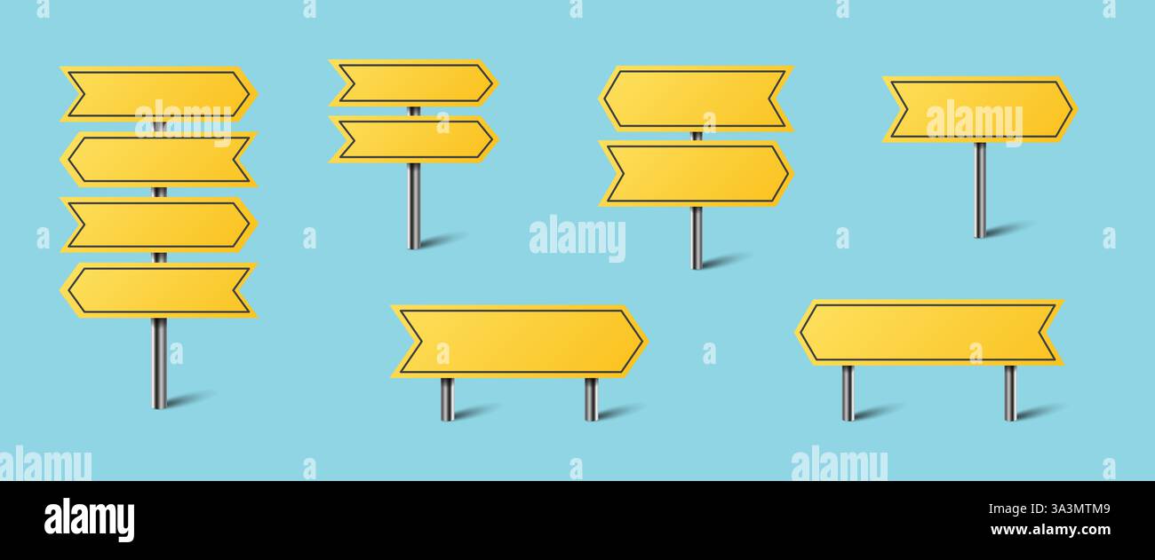 Mockup blank metal signage Stock Vector Images - Alamy