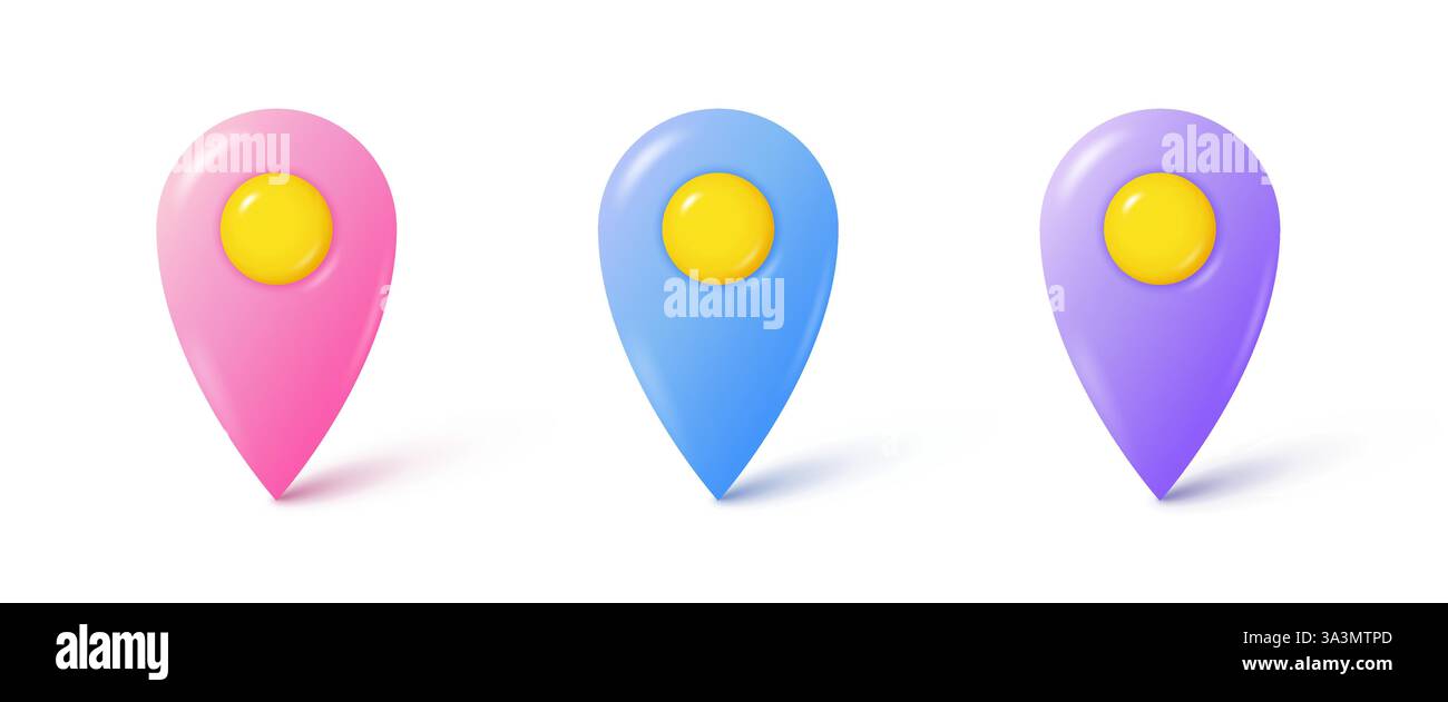 3d realistic location pin Stock Vector Image & Art - Alamy