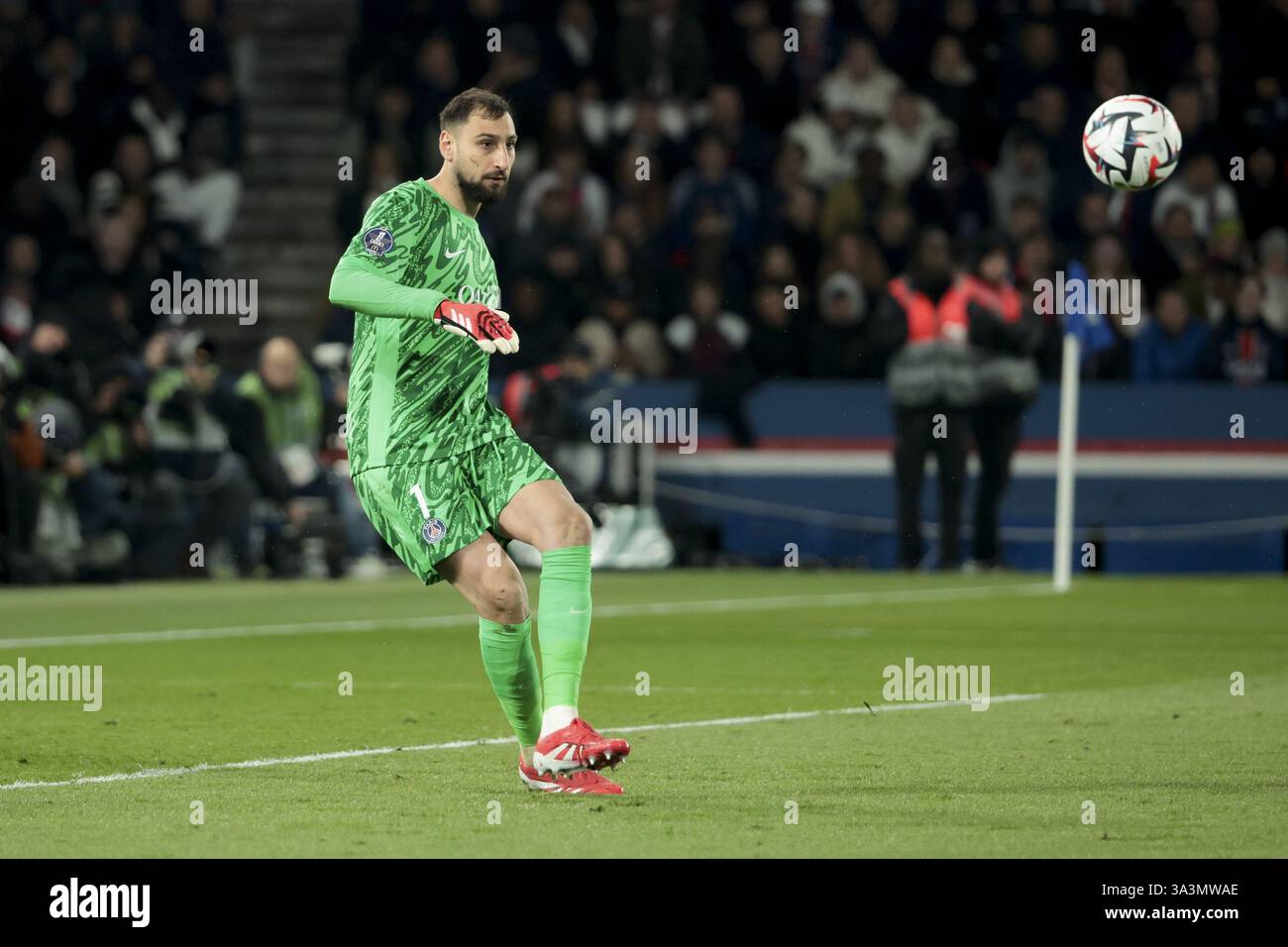 PSG goalkeeper Gianluigi Donnarumma during the French championship ...