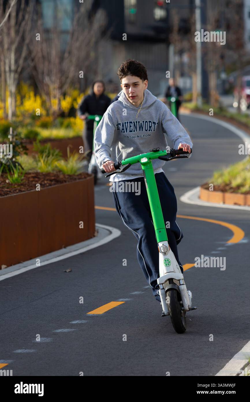 Seattle, Washington, USA. 16th March 2025. A group of young men on ...