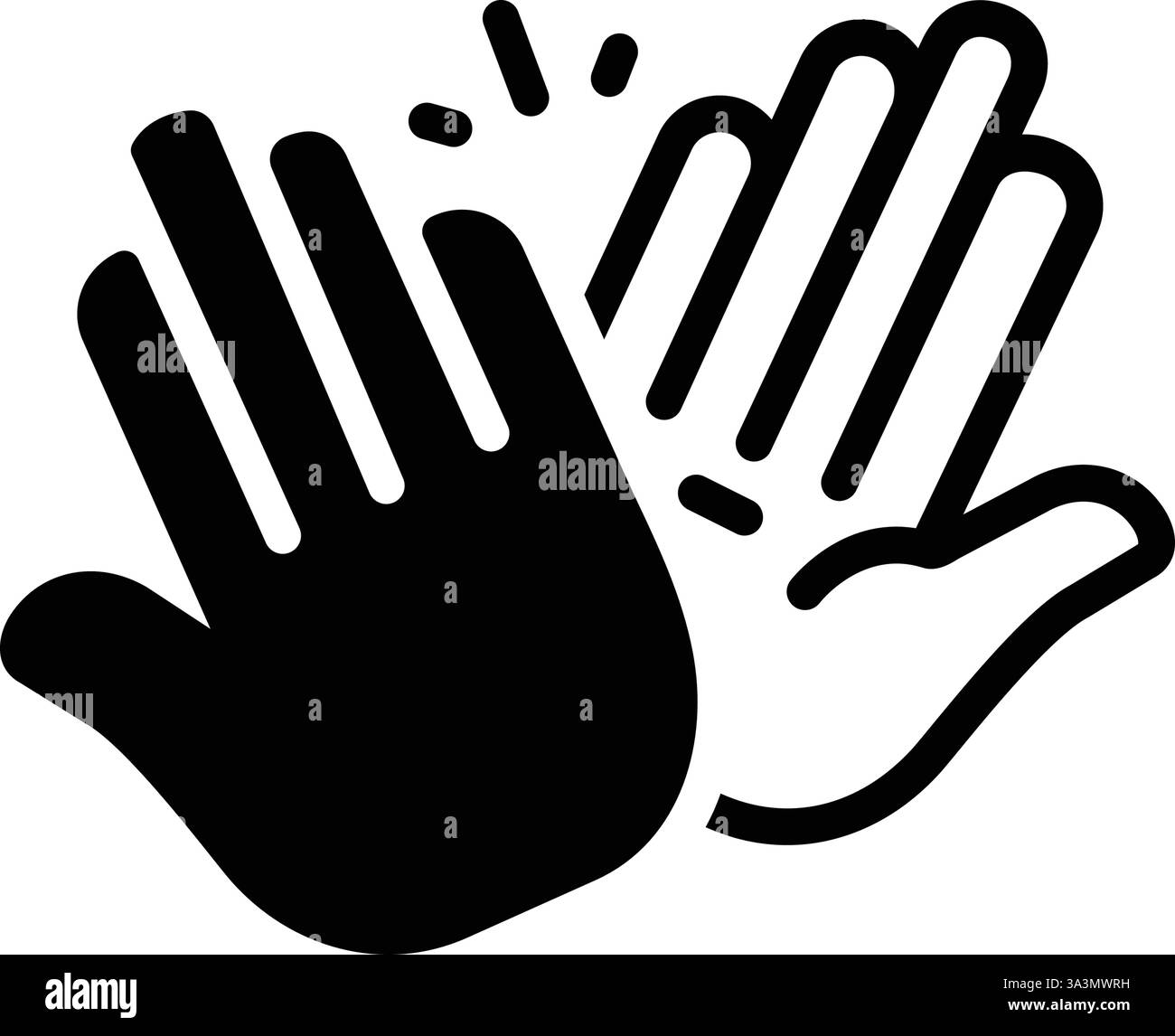 Icon for high five, hand slap Stock Vector Image & Art - Alamy