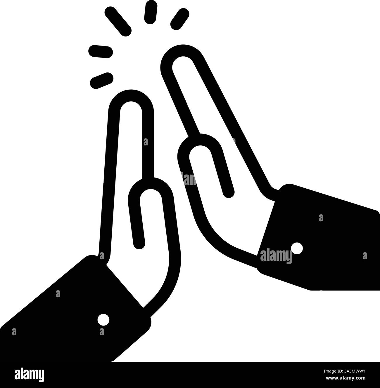 Icon for high five, hand slap Stock Vector Image & Art - Alamy