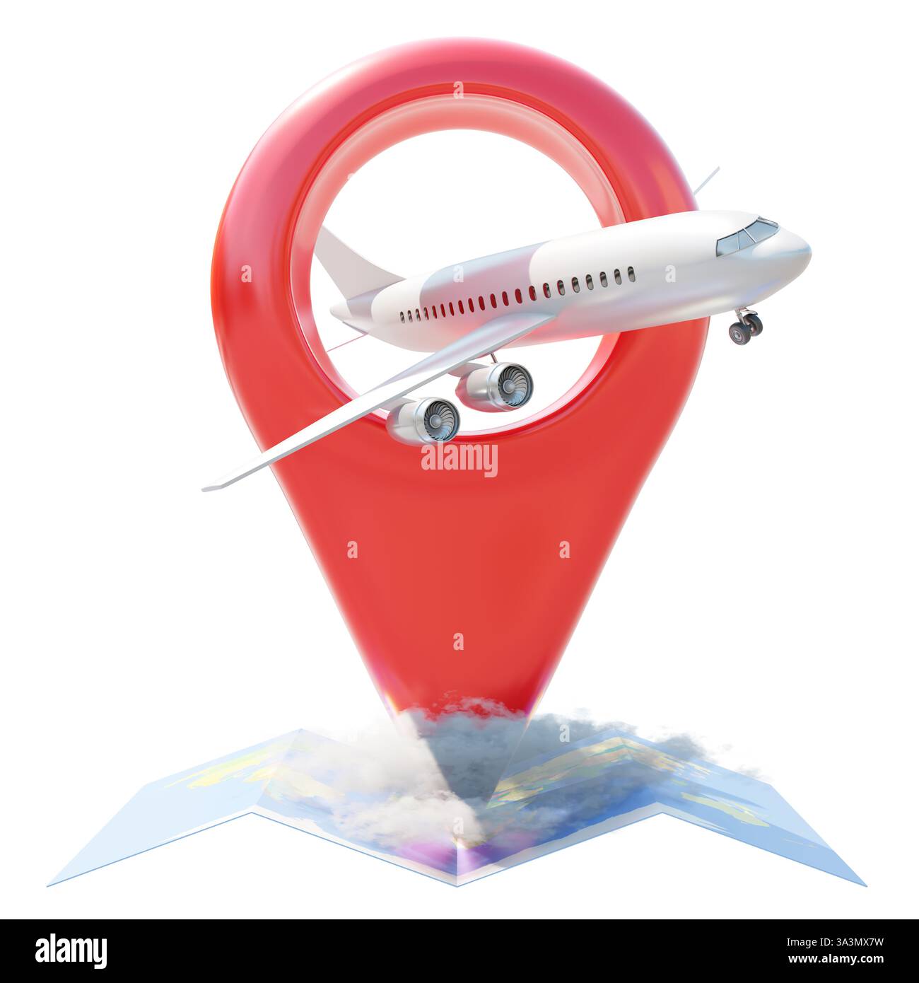 Travel by plane, airplane routes and destinations, Aircraft and map ...