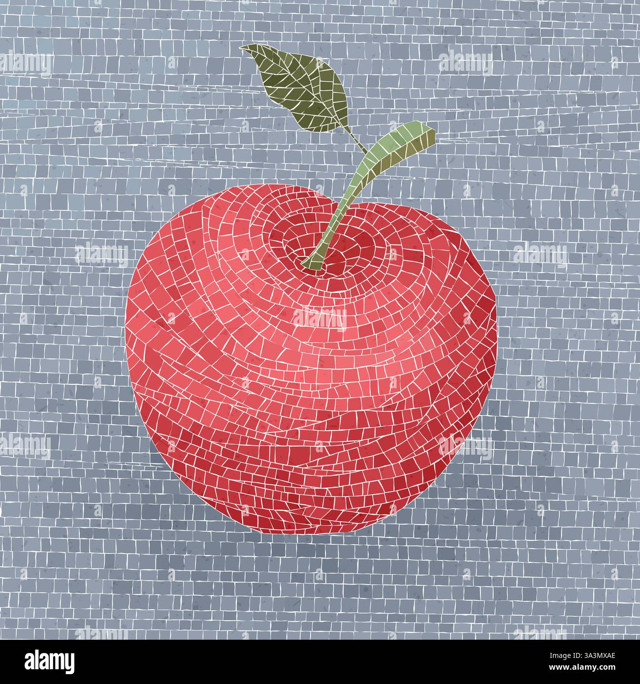 Red apple vector art mosaic illustration Stock Vector Image & Art - Alamy
