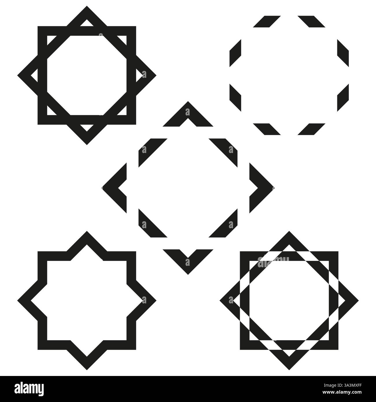 Geometric shape icons. Abstract polygon symbols. Minimalist design ...