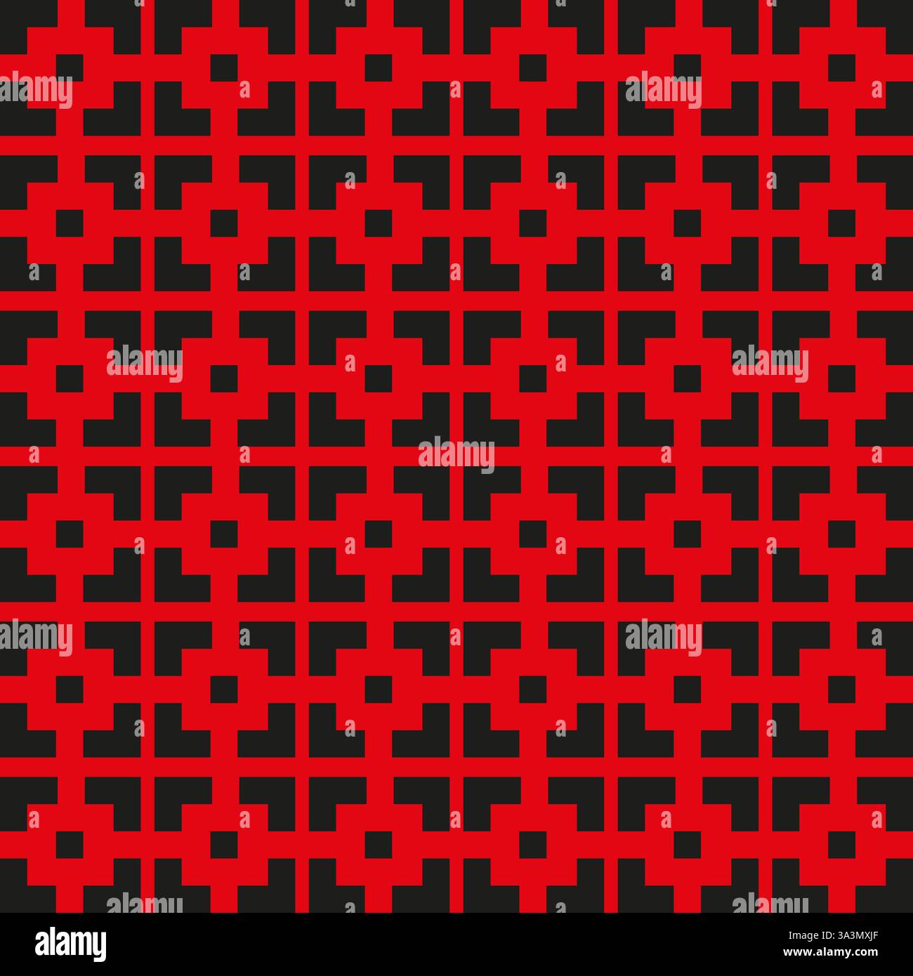 Geometric pattern design. Red and black background. Abstract digital ...