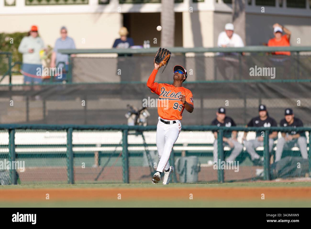 Sarasota FL USA; Baltimore Orioles left fielder Enrique Bradfield Jr ...