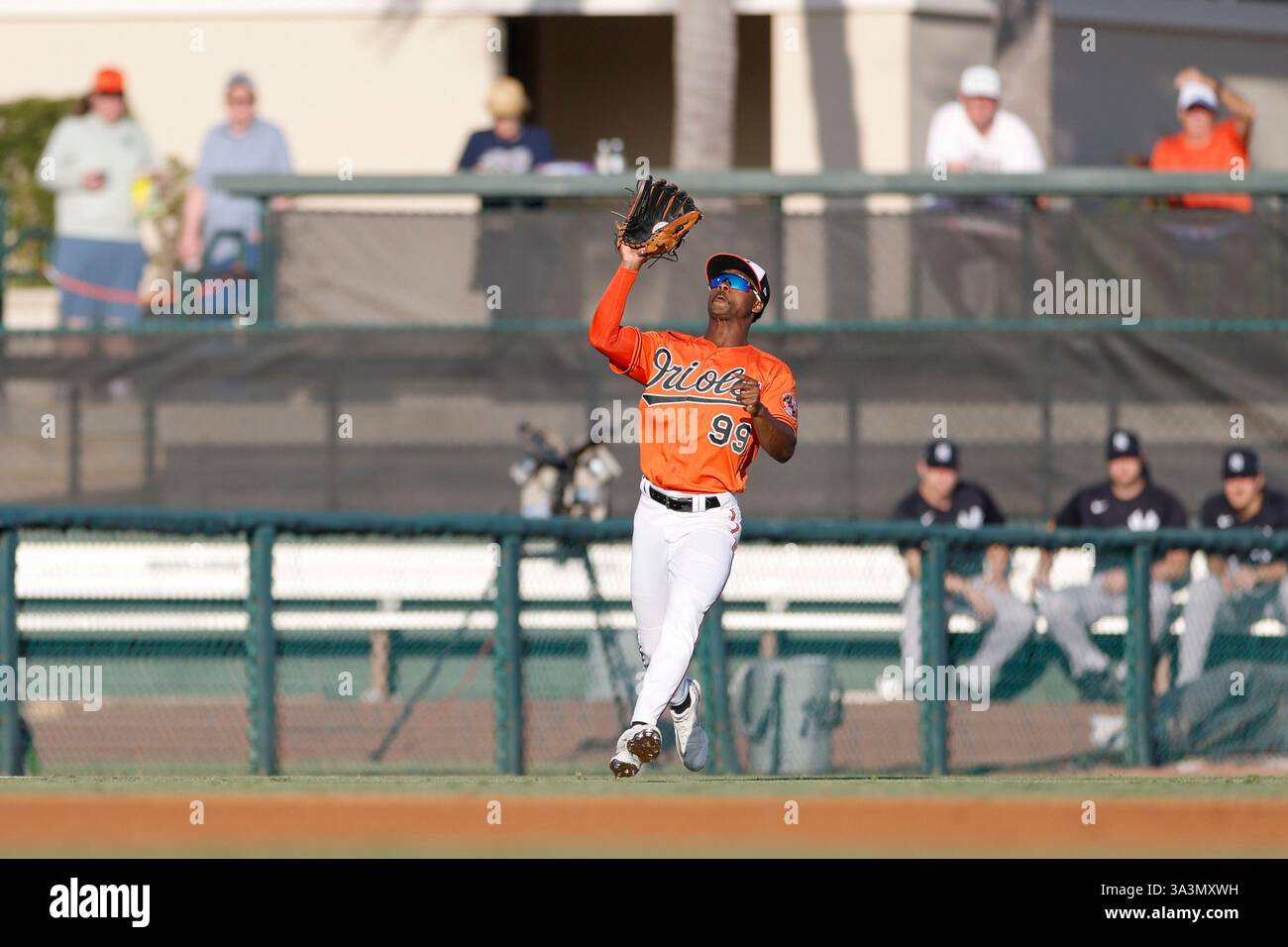 Sarasota FL USA; Baltimore Orioles left fielder Enrique Bradfield Jr ...