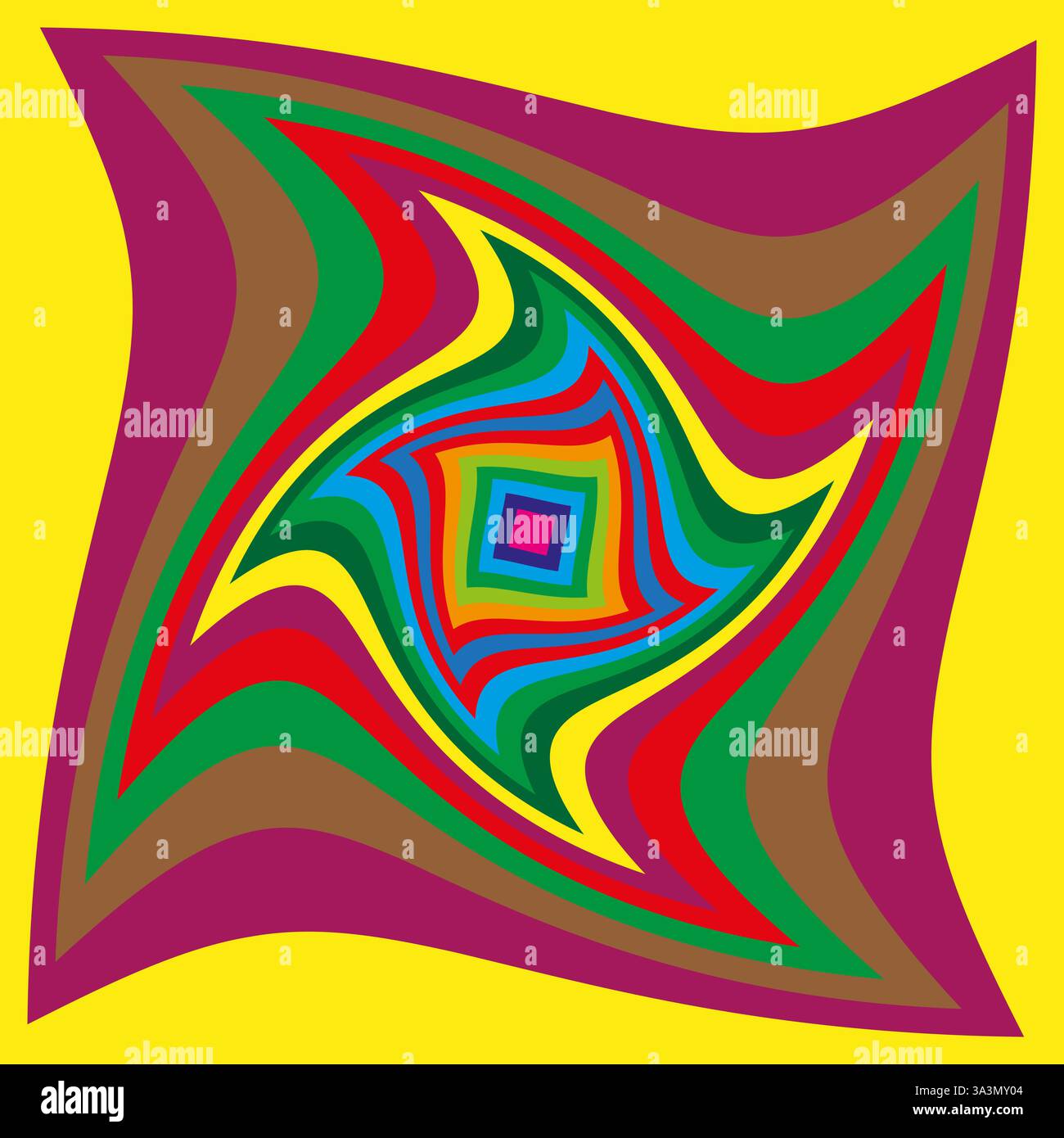 Abstract wave pattern. Colorful distorted shape. Psychedelic optical ...