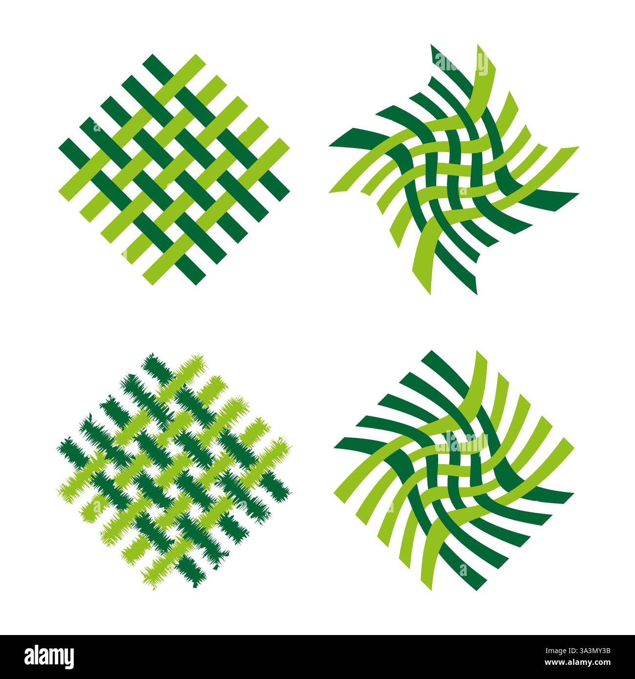 Woven pattern. Textile texture. Green abstract fabric. Vector illustration Stock Vector Image ...