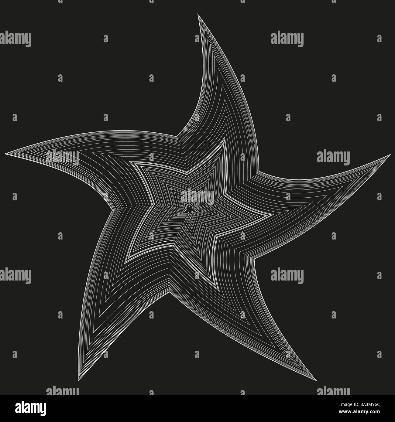Star spiral icons. White vector symbols. Black background design ...