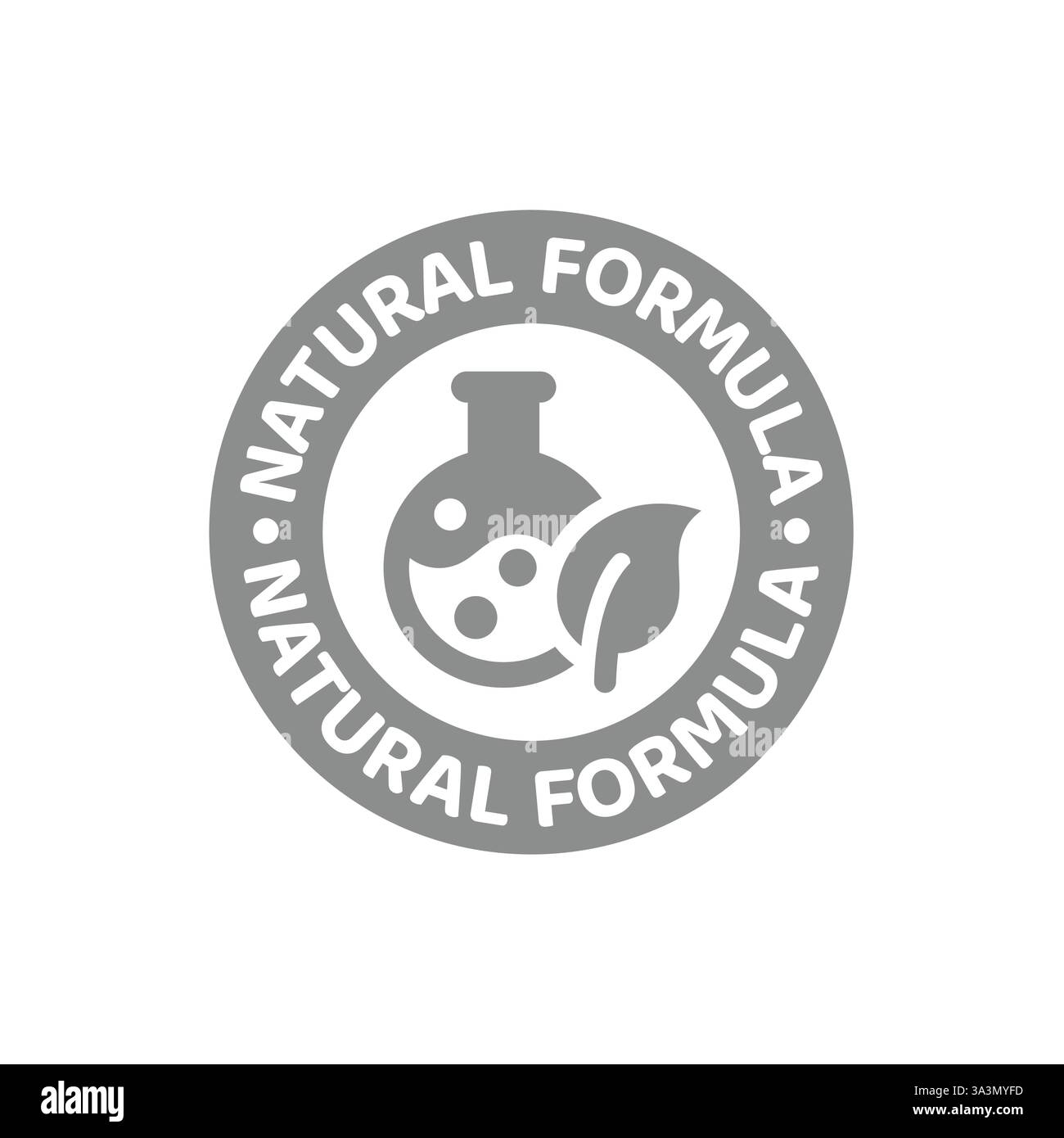 Natural formula vector label. Sticker or stamp for cosmetics and skin ...