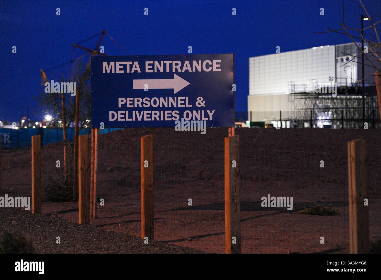March 16, 2025, Phoenix, Arizona, USA: A temporary sign marks the ...