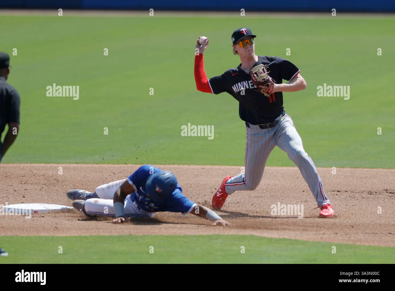 Dunedin, USA. 15th Mar, 2025. Dunedin, FL: Minnesota Twins shortstop ...