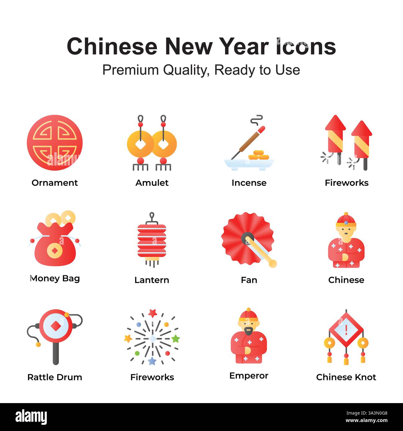 Grab this amazing and unique chinese new year icon set, ready to use in ...