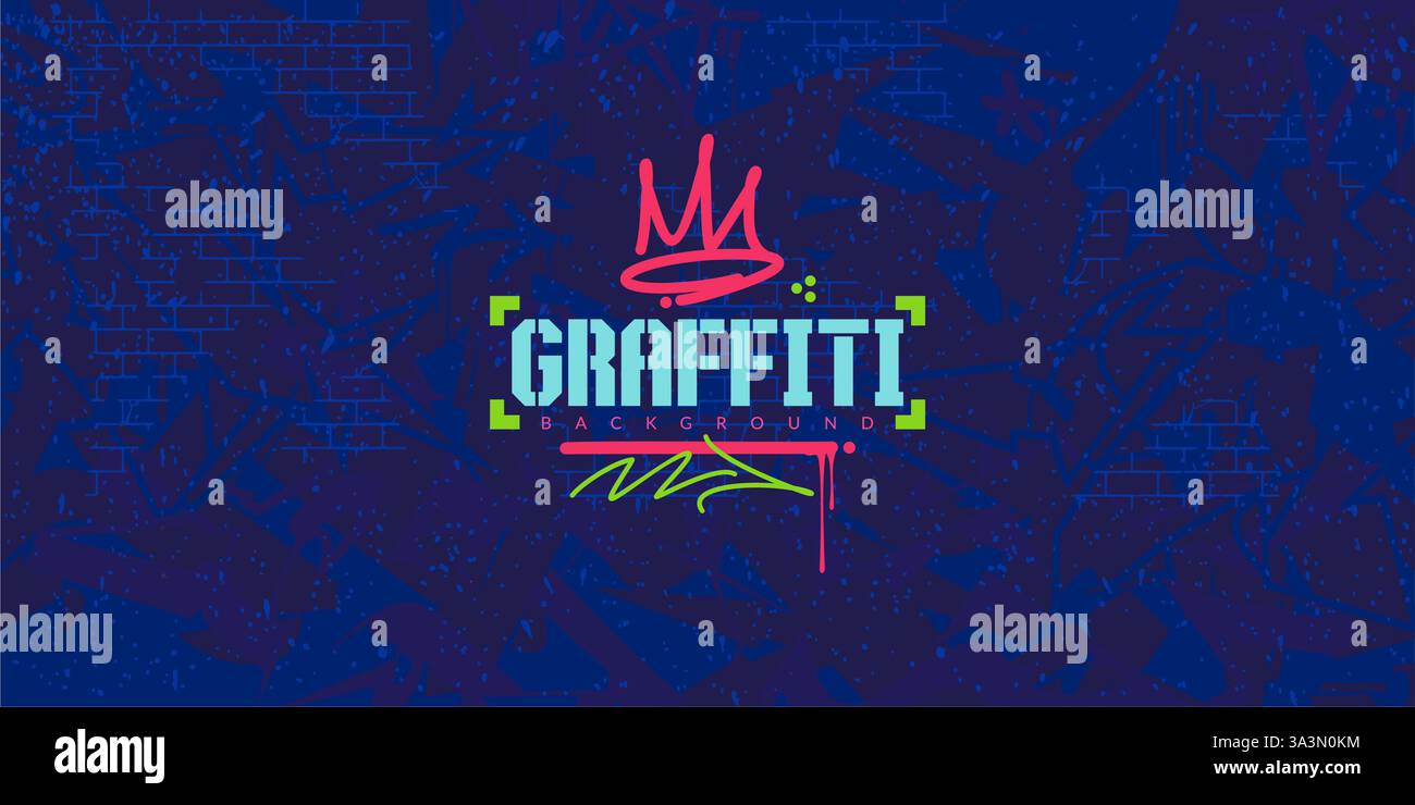 Cool Abstract Colorful Urban Street Art Graffiti Style Vector ...