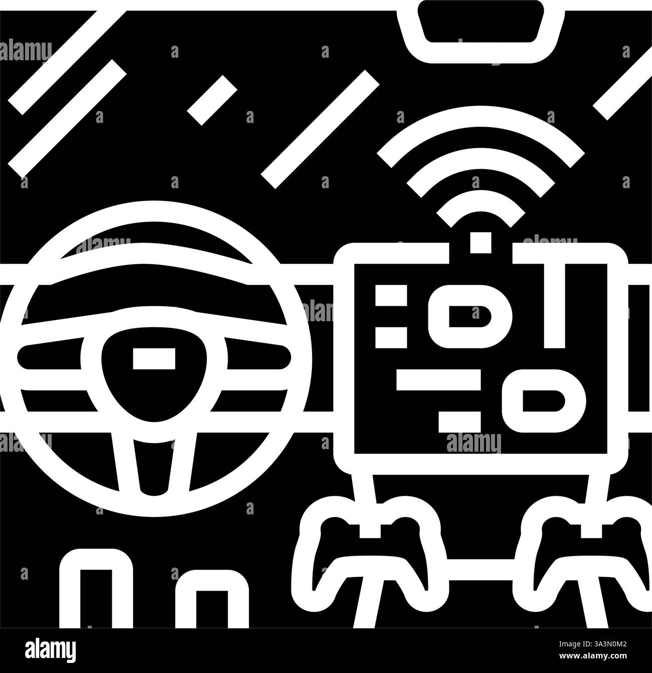 car gaming console auto tainment glyph icon vector illustration Stock ...