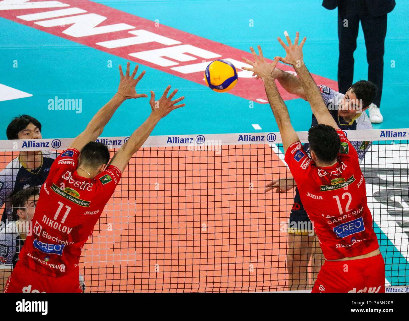 YACINE LOUATI (POWERVOLLEY MILANO) AND MONSTER BLOCK ADIS LAGUMDZIJA ...
