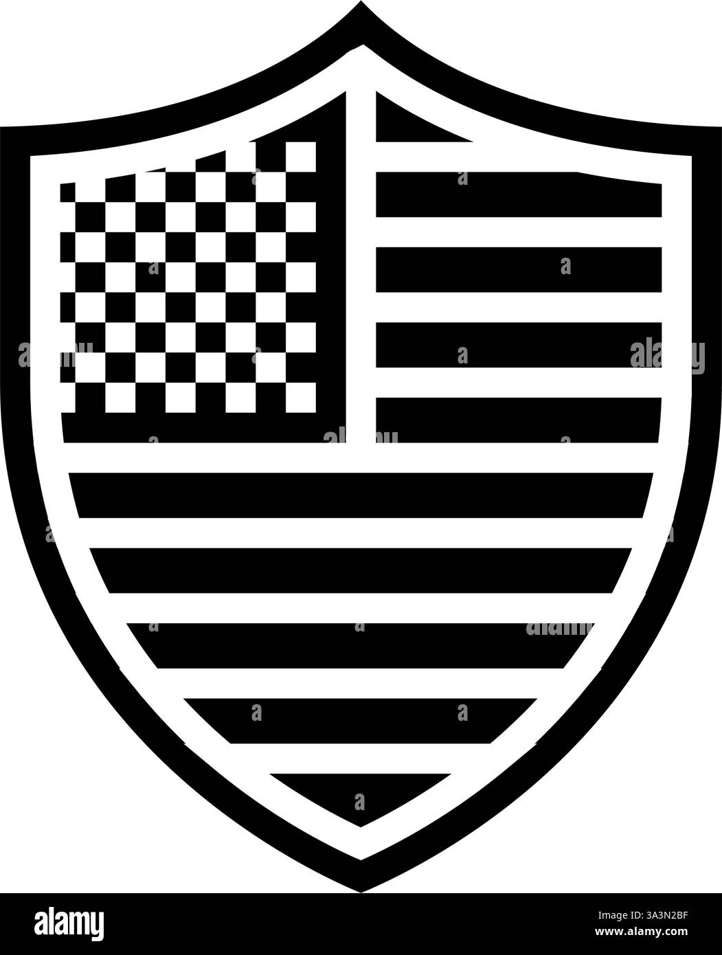 patriotic shield uncle sam glyph icon vector illustration Stock Vector ...