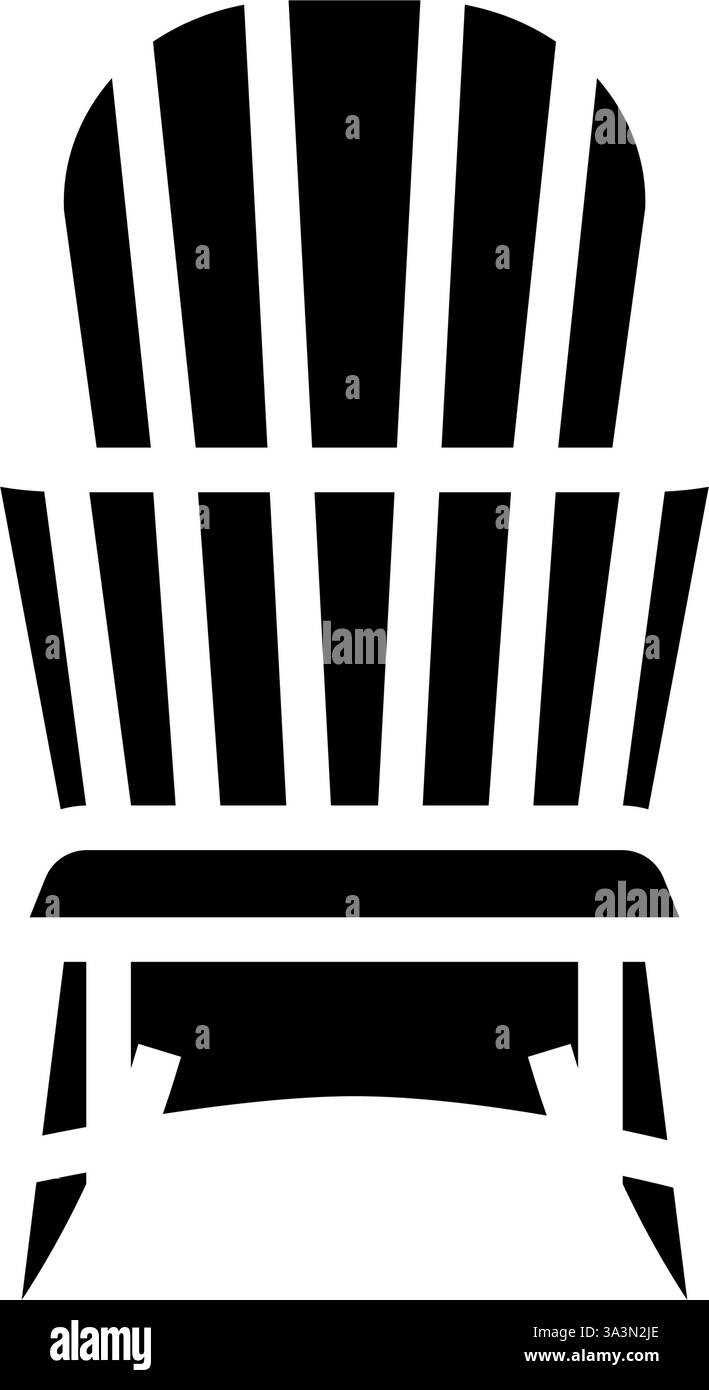 rocking chair slow living glyph icon vector illustration Stock Vector ...