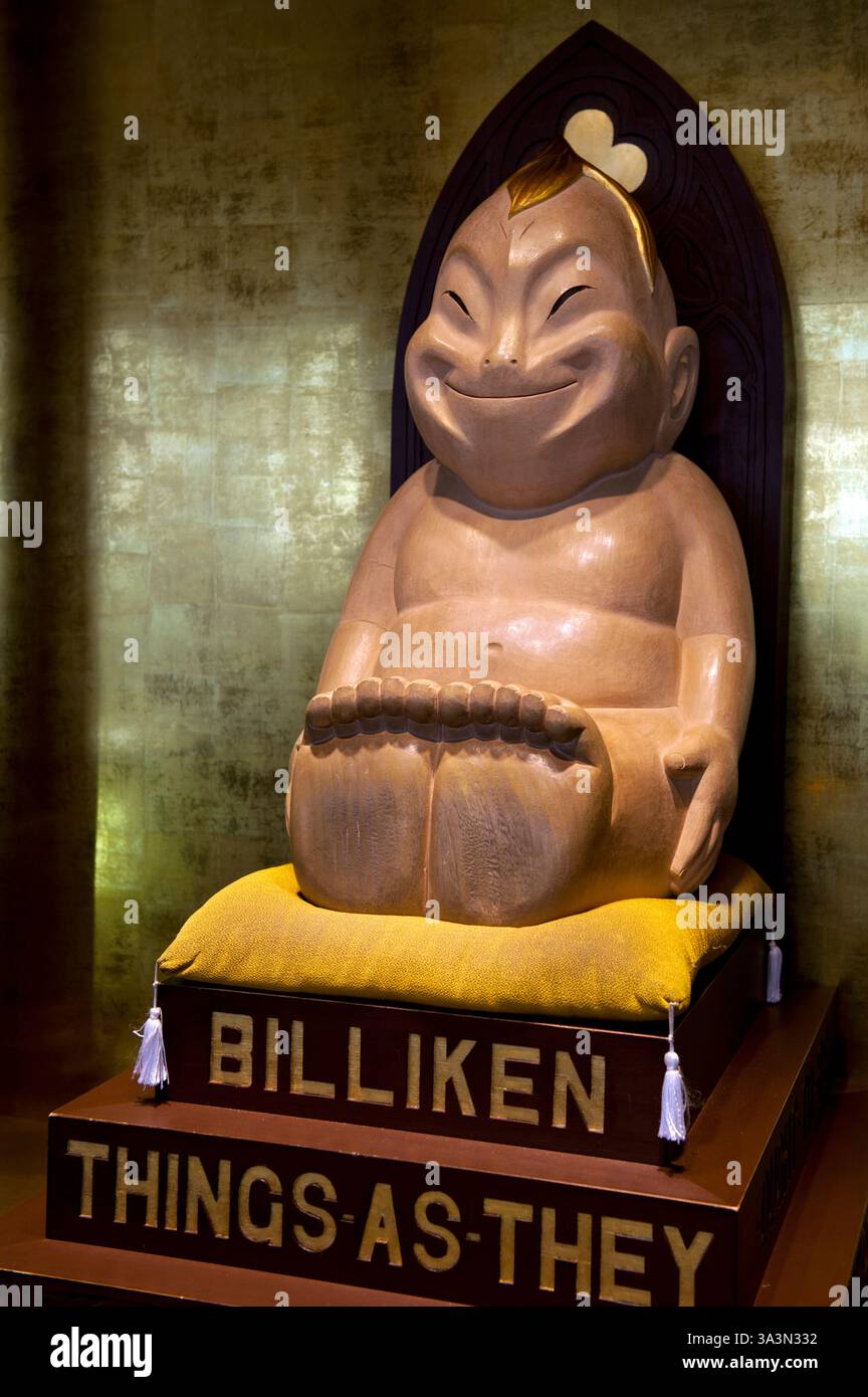 Billiken is a mythical, good-luck charm doll representing "things as ...