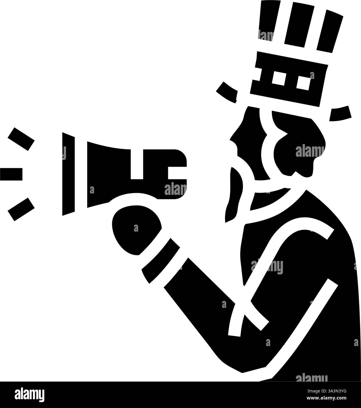 uncle sam megaphone uncle sam glyph icon vector illustration Stock ...