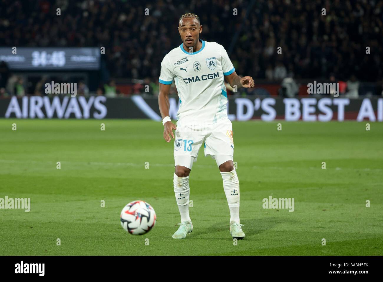 Paris, France. 16th Mar, 2025. Derek Cornelius of Marseille during the ...