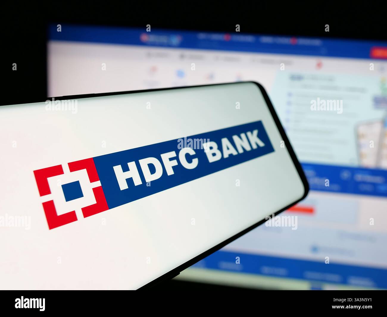 In this photo illustration, a mobile phone with the logo of Indian ...