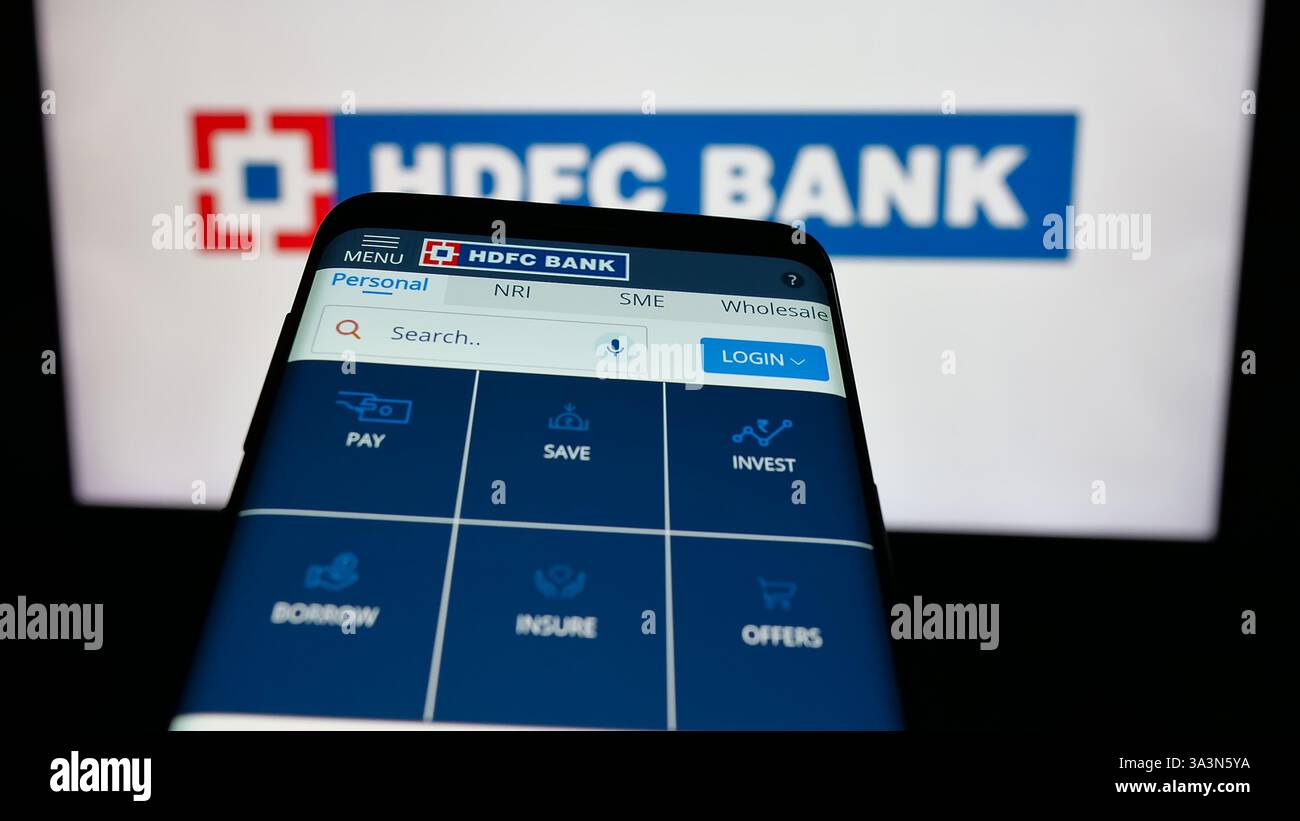 In this photo illustration, a smartphone with the website of Indian ...