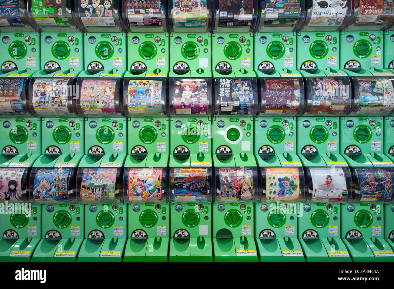 Gachapon, also known as gashapon, are small capsule toys dispensed from vending machines in a ...