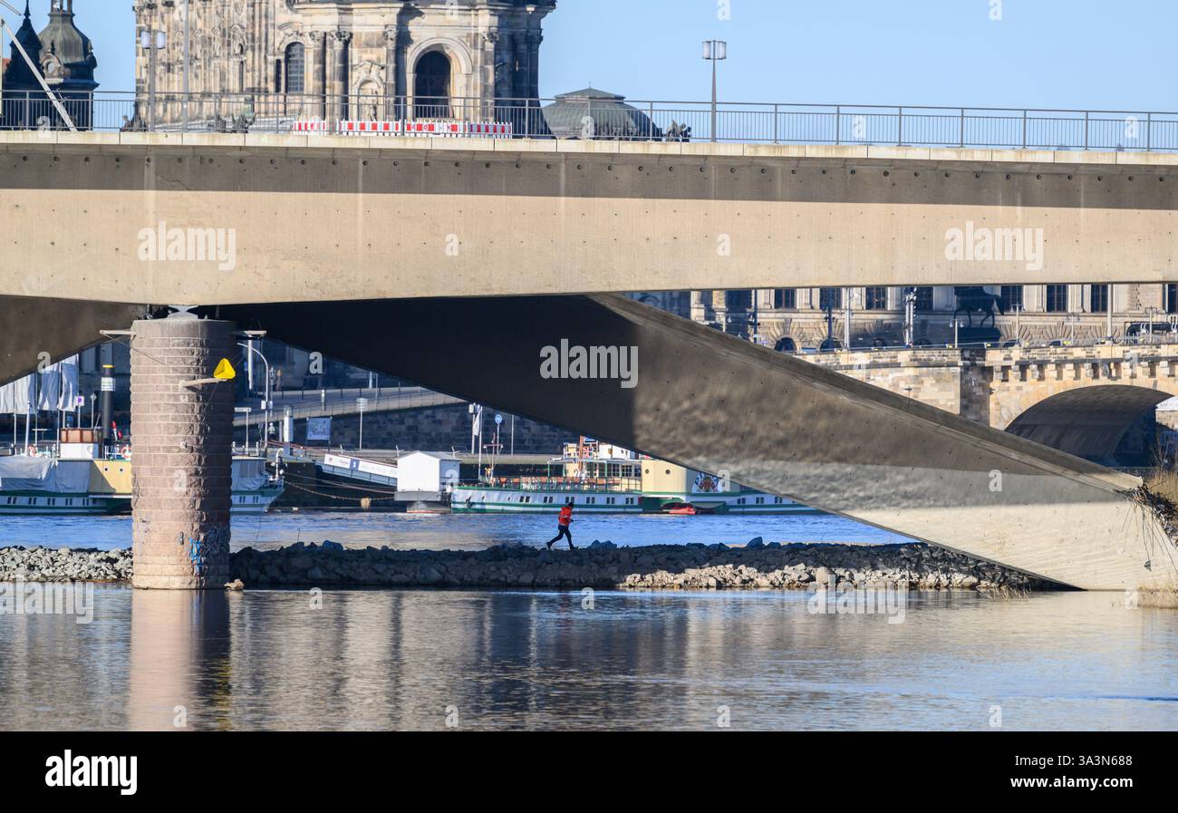 Dresden, Germany. 17th Mar, 2025. View of the surviving and partially ...