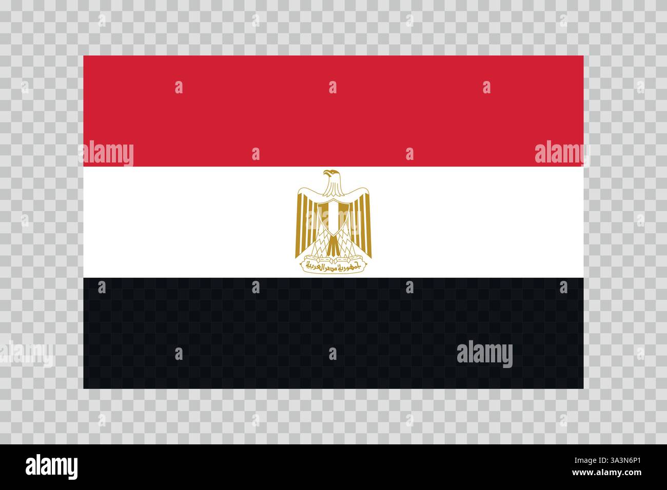 Flag of Egypt. Egyptian national symbol in official colors. Template ...