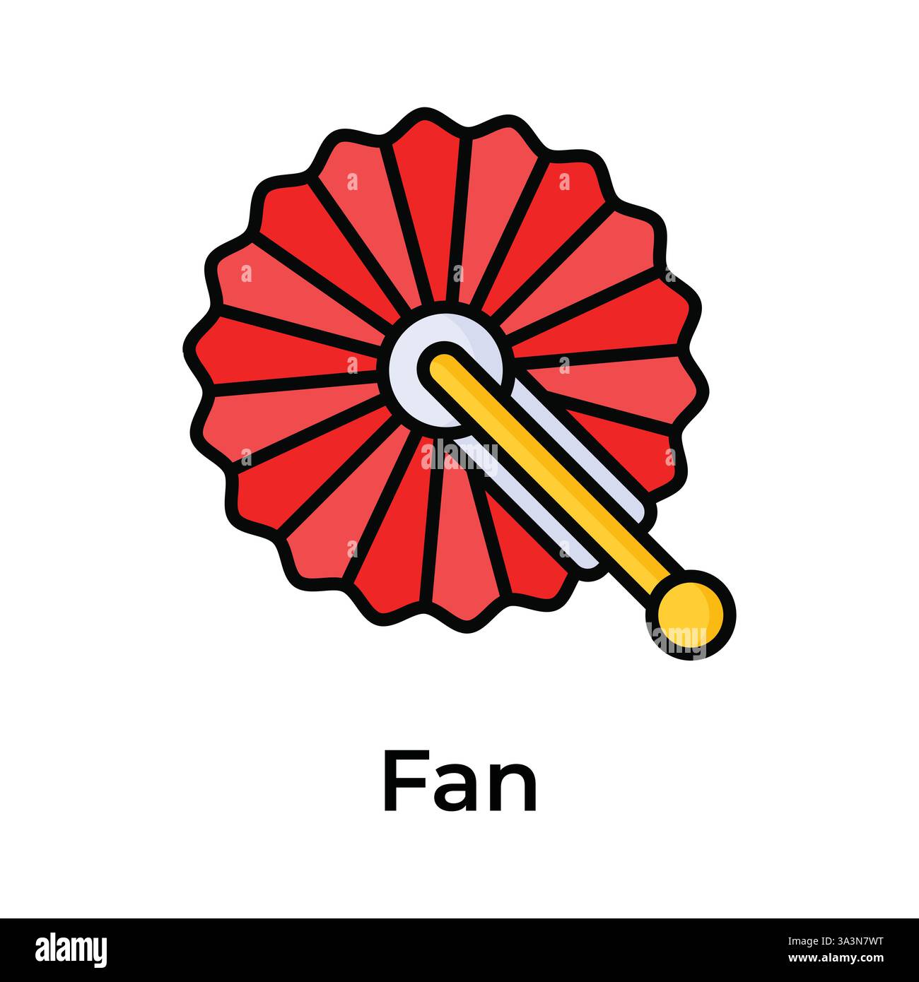 Premium icon of chinese fan modern design style, ready to use vector ...