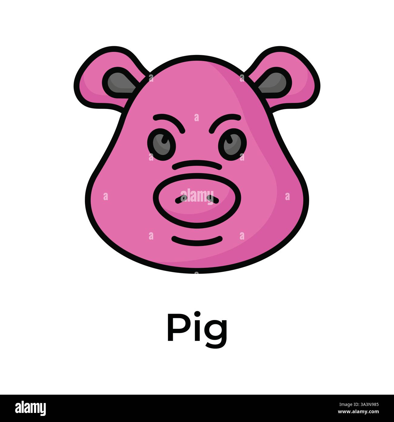 Cute pig vector design in modern style, premium editable icon Stock ...