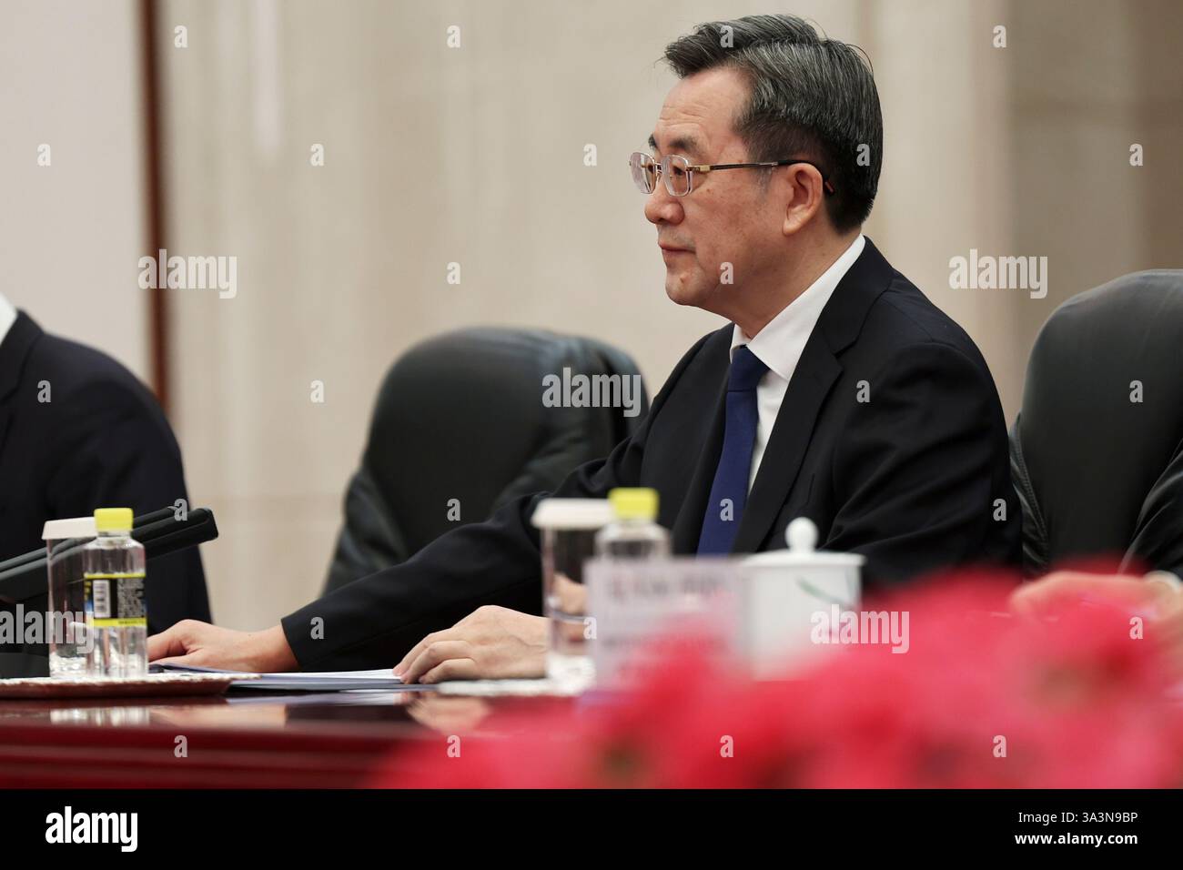 Chinese Vice Premier Ding Xuexiang attends a meeting with Britain's ...