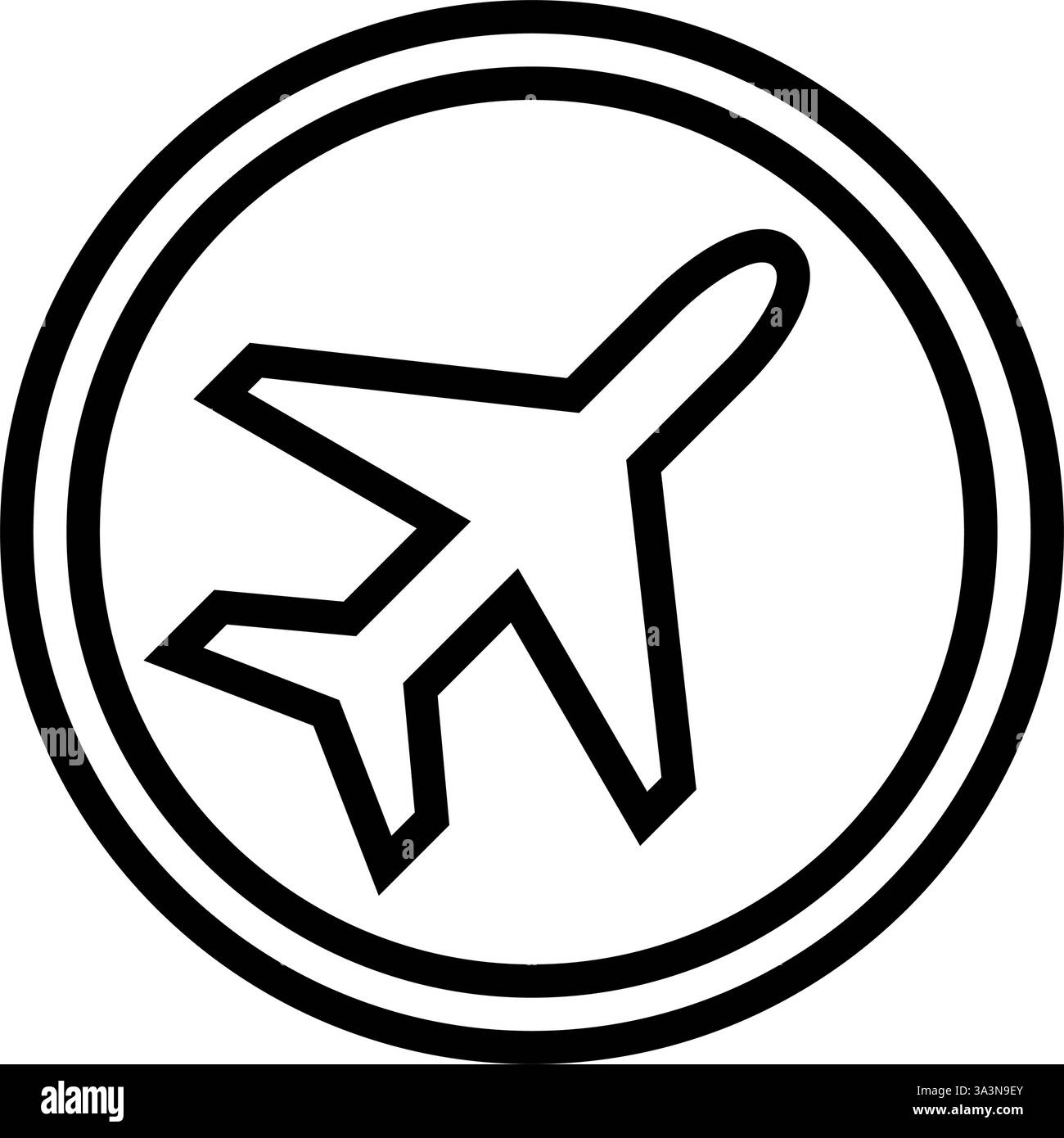 airplane mode tech engagement line icon vector illustration Stock ...