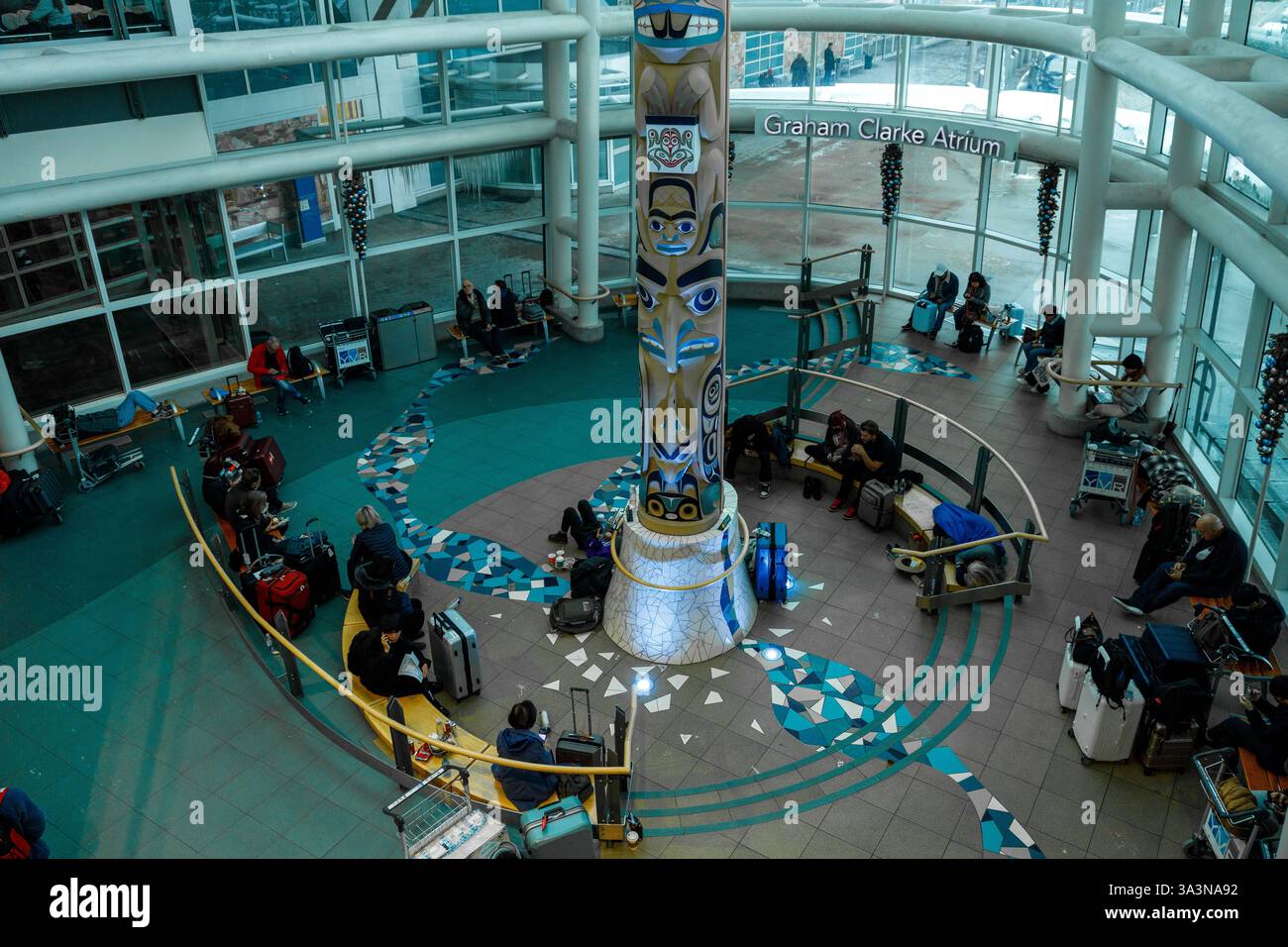 Vancouver, Canada - December 20,2020: The Graham Clarke Atrium at Vancouver International ...