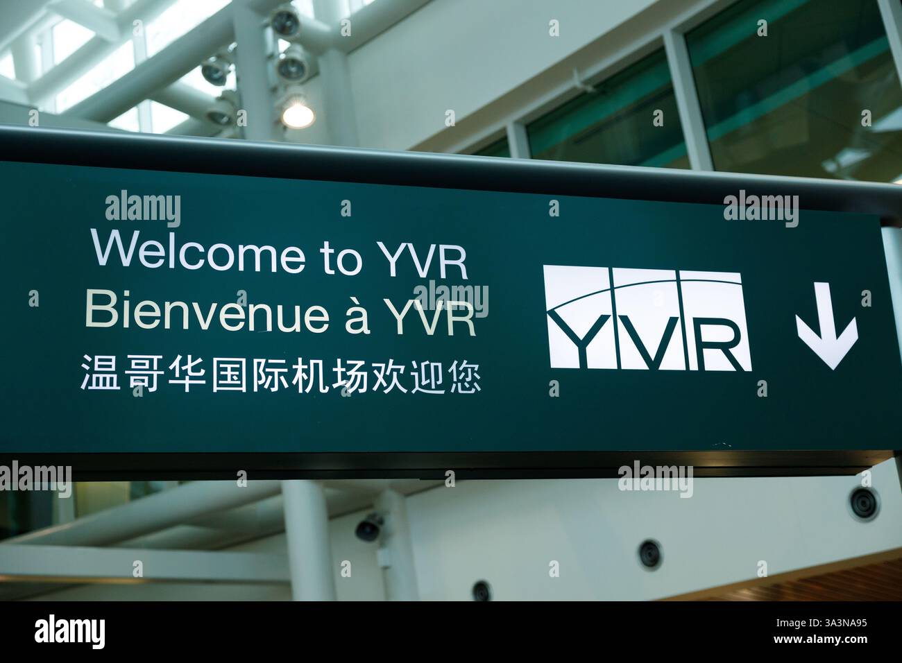 Vancouver, Canada - December 22,2022:Welcome sign at Vancouver International Airport (YVR ...