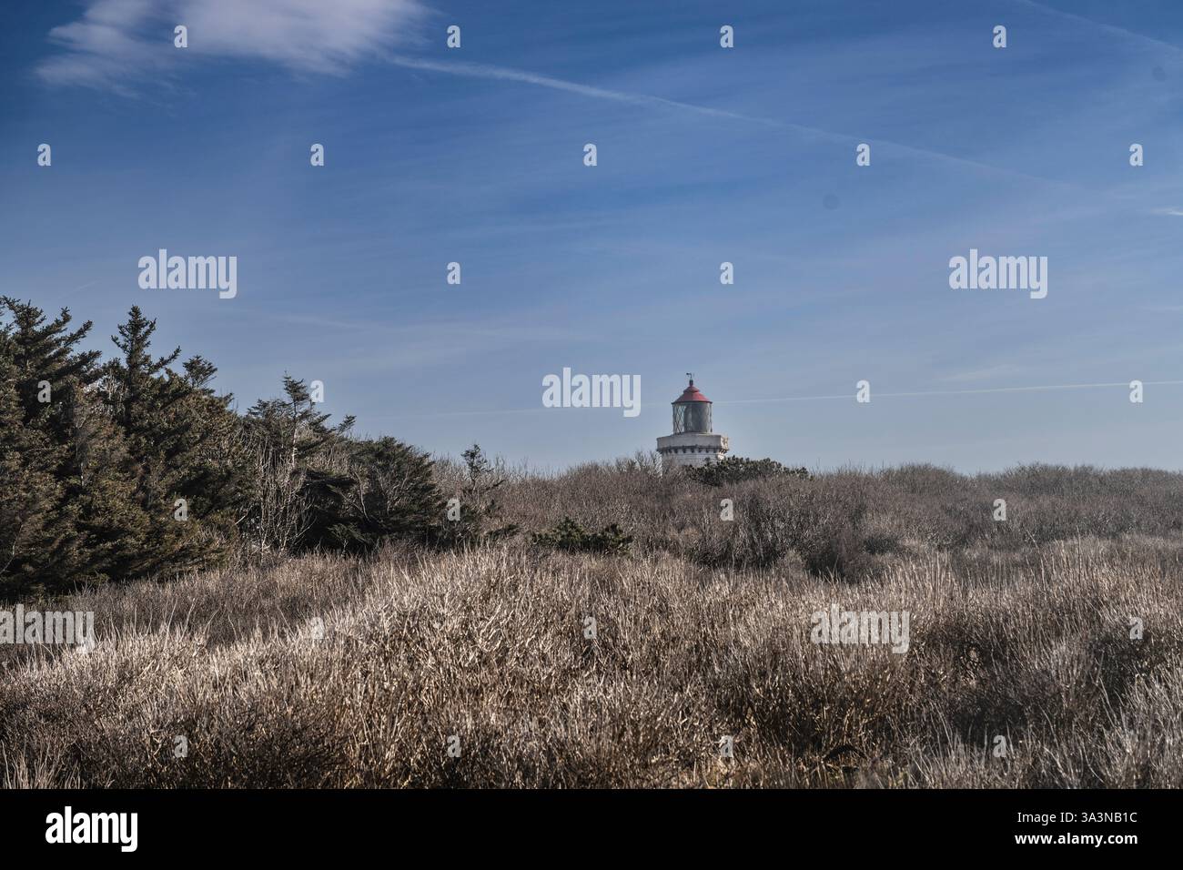 Beautiful historic lighthouse next to a charming structure under a ...